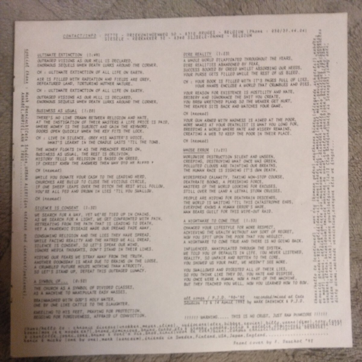 PRIVATE JESUS DETECTOR/HOW EVIL CAN ONE GET EP discharge hiatus extreme noise terror anti cimex ...