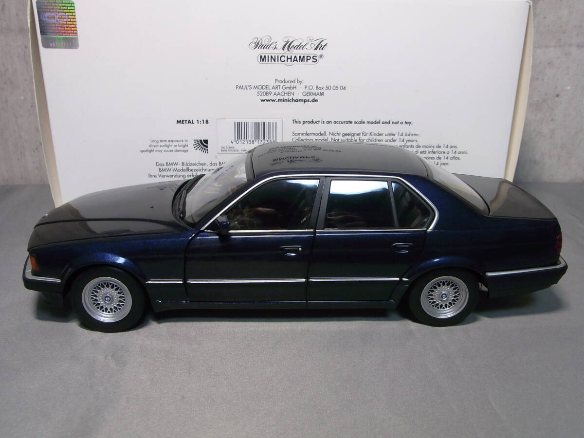 1円 色 BMW 730i 1986 Blue Metallic 1/18 E32 フル開閉 PMA 10 0023006 少難有 検:7 ...