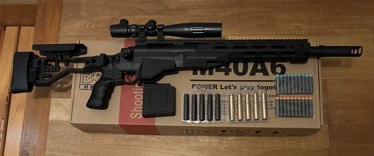 M40A6 スナイパーライフル 排莢式 トイガン ナーフ弾 狙撃銃 サバゲー(エアガン)｜売買されたオークション情報、yahooの商品情報をアーカイブ公開 - オークファン（aucfan.com）