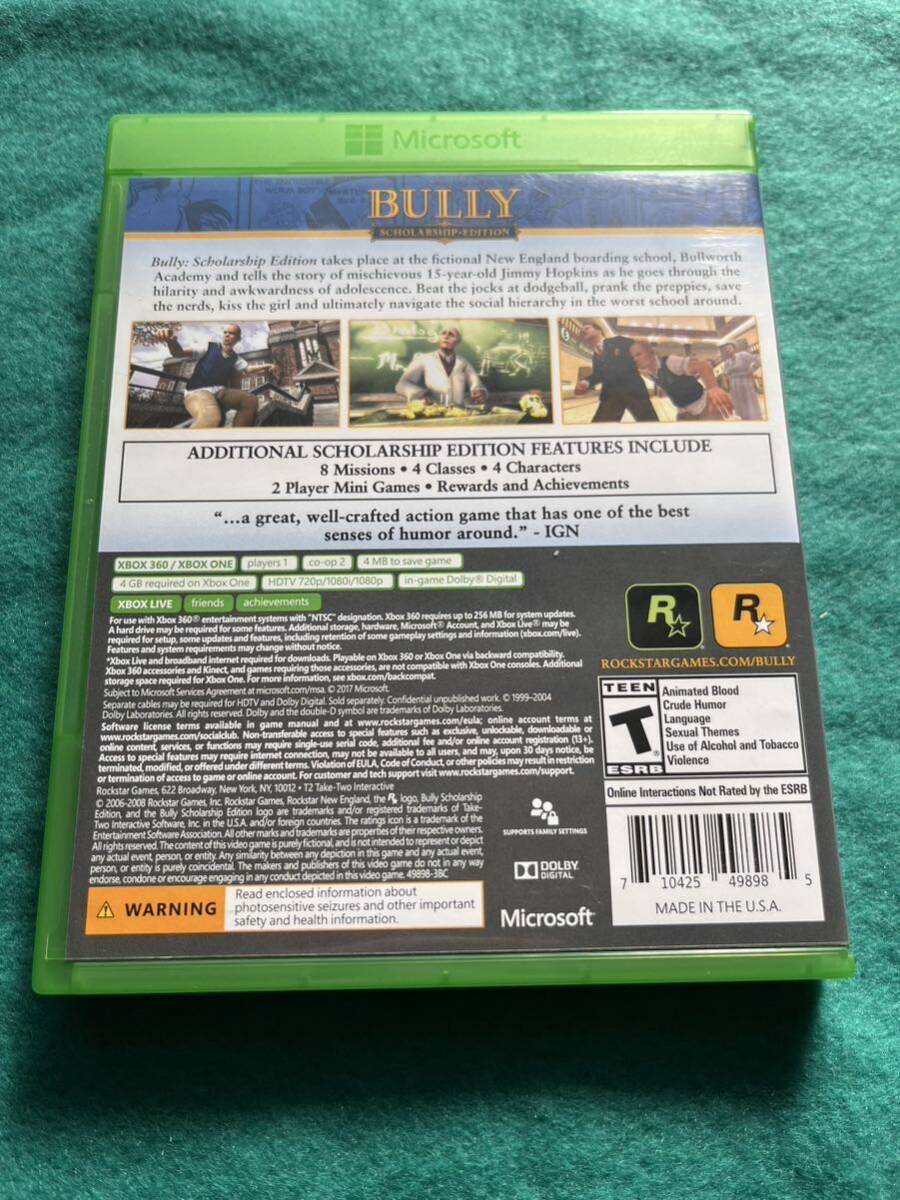XBOX ONE BULLY scholarship edition ブリー スカラーシップエディション(Xbox Oneソフト)｜売買された ...
