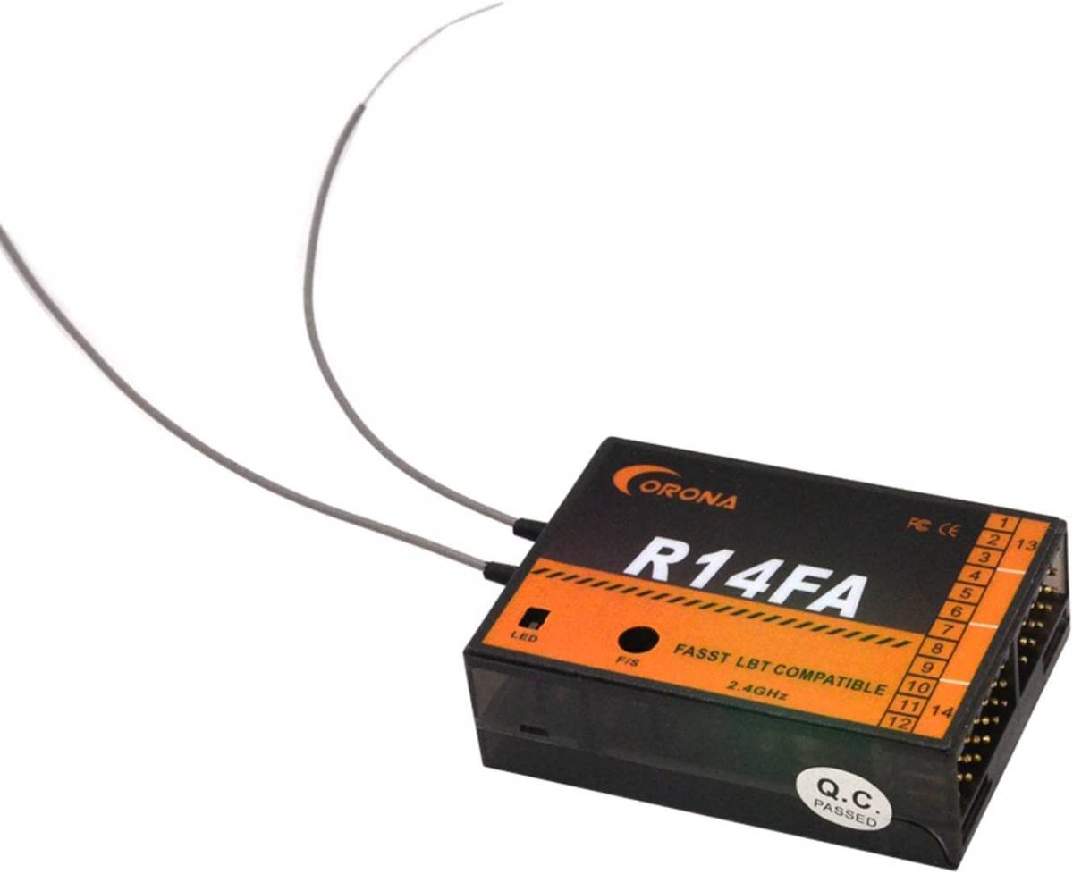 CORONA R14FA 14CH 受信機 2.4G Futaba双葉FASST互換 8fg 12z 14MZ 16SZ 18SZ 18MZ ...
