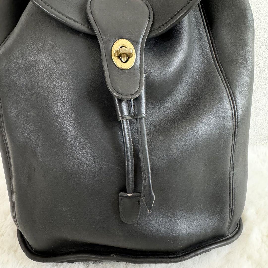 COACH オールドコーチ レザー リュック バックパック 巾着 ブラック レディース 本革 オールレザー 黒 9943(その他)｜売買された ...
