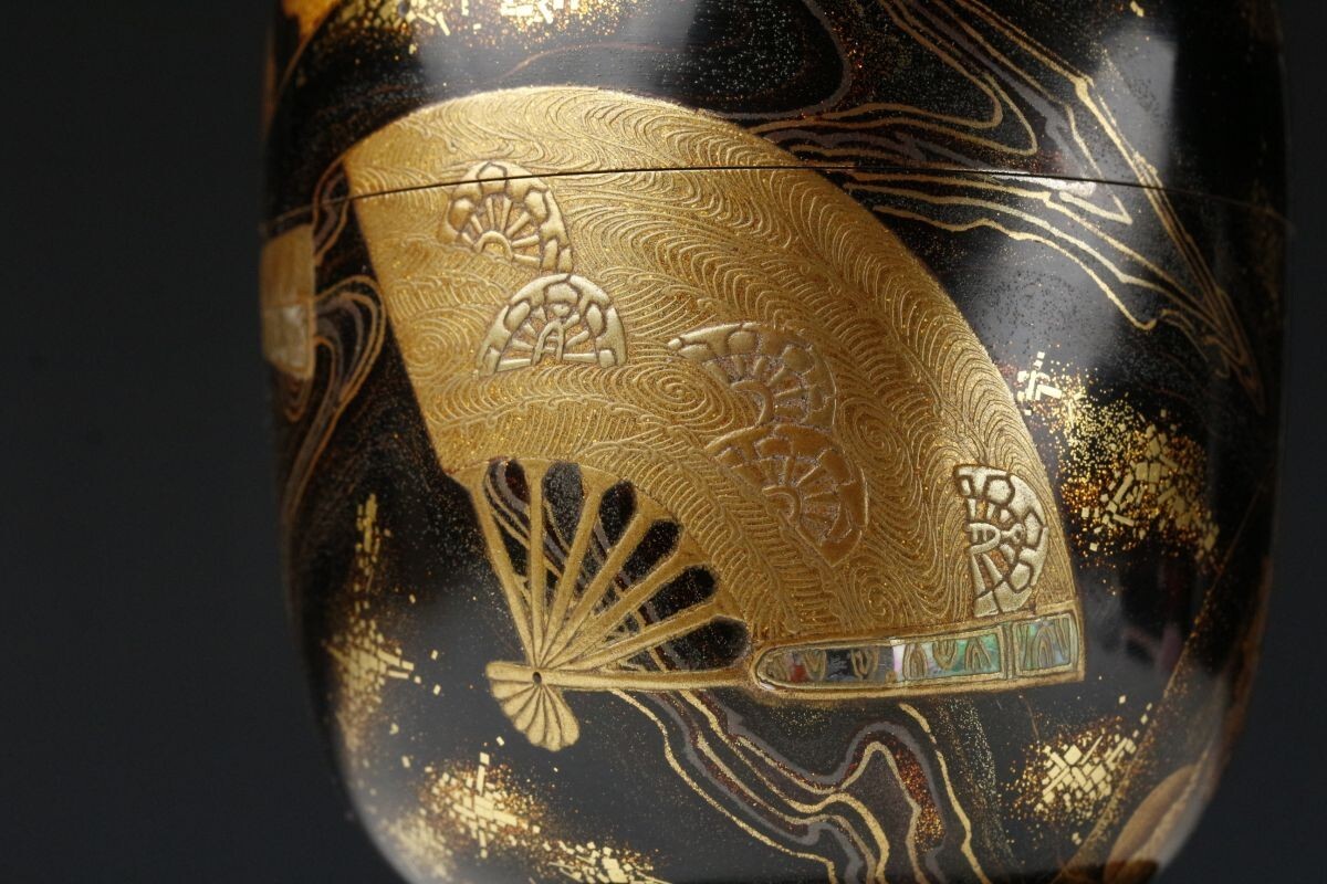 LIG 豊平翠香作 扇面墨流蒔絵 大棗 極上造 茶道具 共箱 茶家収蔵品 .QYW 24.3(棗)｜売買されたオークション情報、yahooの ...
