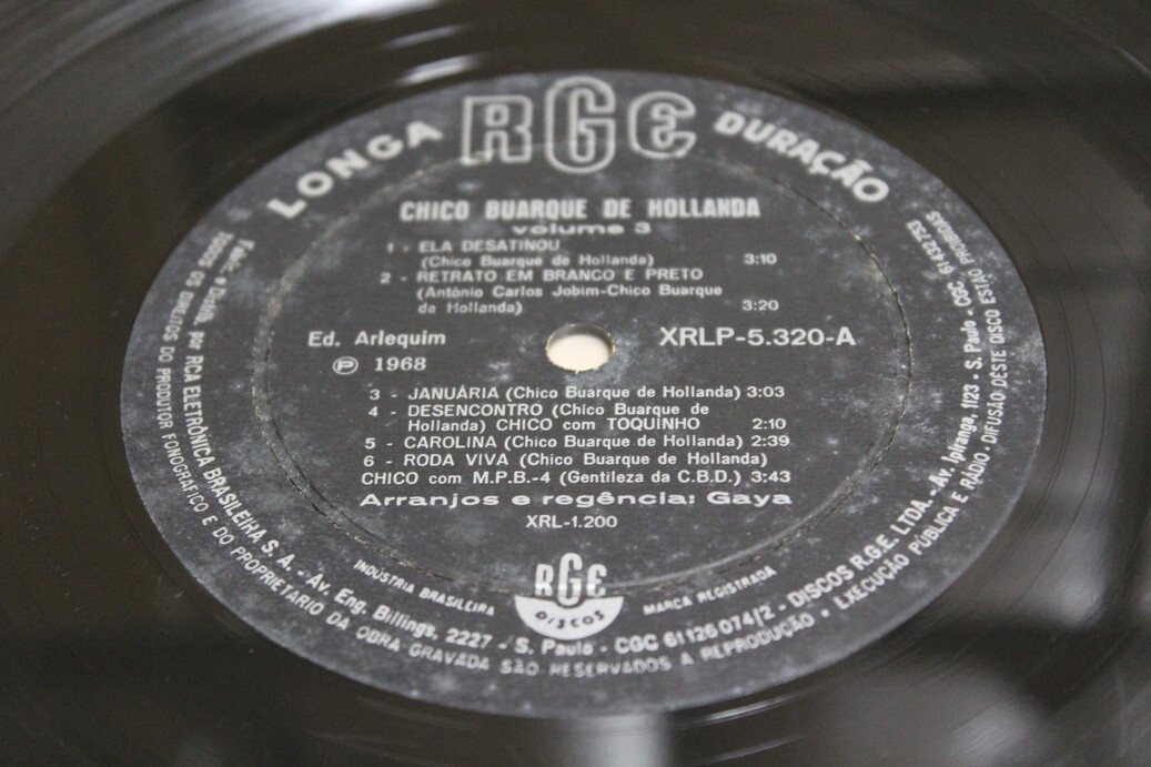 Chico Buarque De Hollanda - Chico Buarque De Hollanda Volume 3 XRLP-5.320 / LP Brasil-Original ...