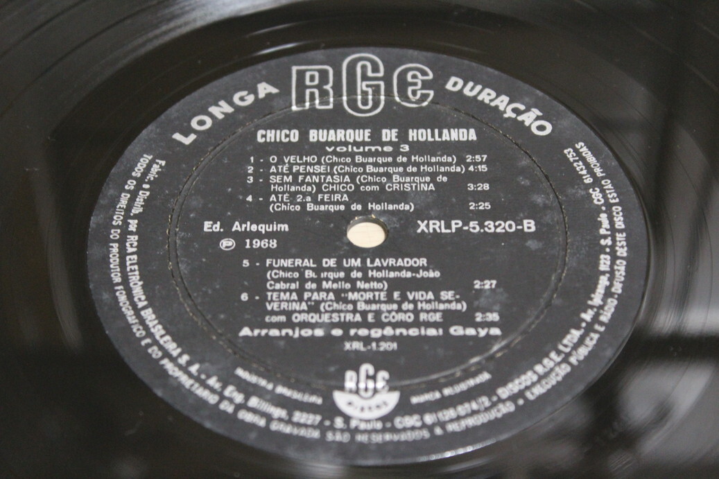 Chico Buarque De Hollanda - Chico Buarque De Hollanda Volume 3 XRLP-5.320 / LP Brasil-Original ...