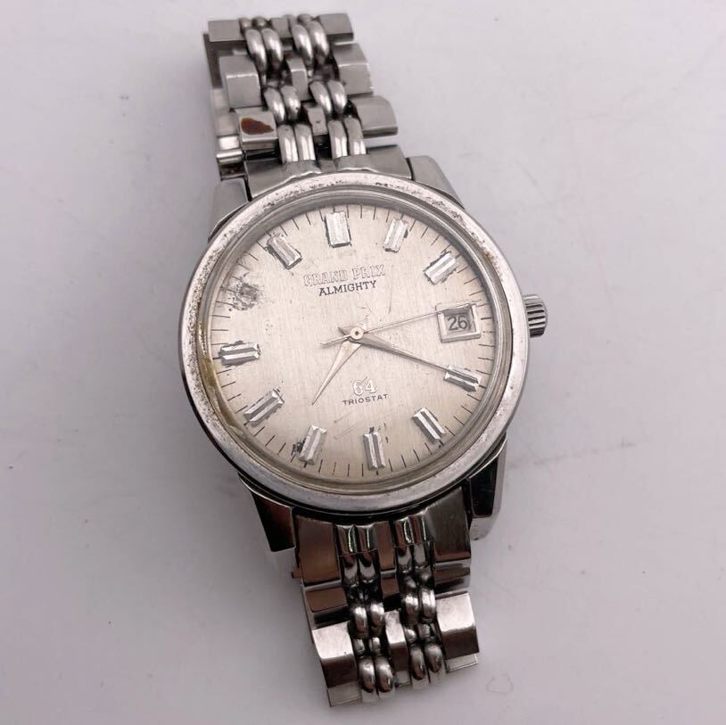 GRAND PRIX ALMIGHTY オリエント グランプリ 64 TRIOSTAT 自動巻き メンズ 腕時計 T19760 アンティーク ...