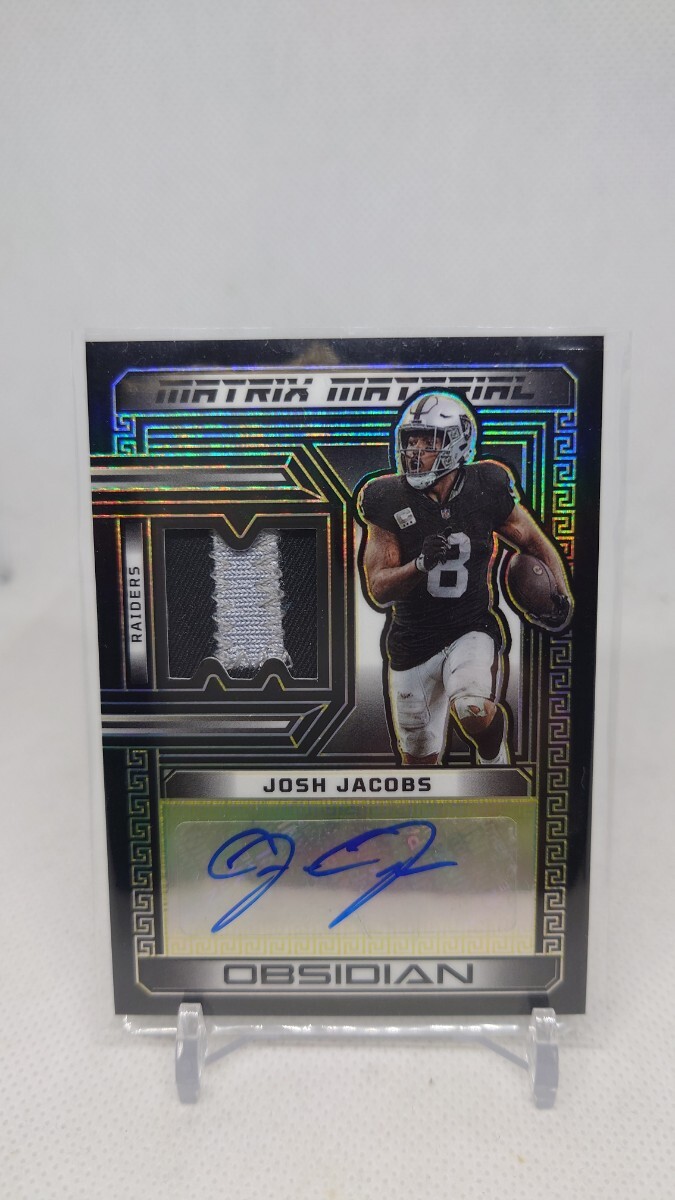 10枚限定 2023 Panini Obsidian Josh Jacobs Auto Patch 01/10 Electric Etch ...