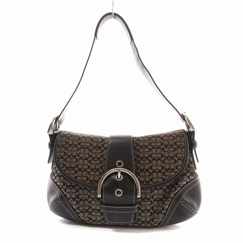 コーチ COACH 6818 ミニシグネチャー ポーチ ハンドバッグ ベージュ 黒 ブラック GY99 /NQ レディース(ハンドバッグ ...