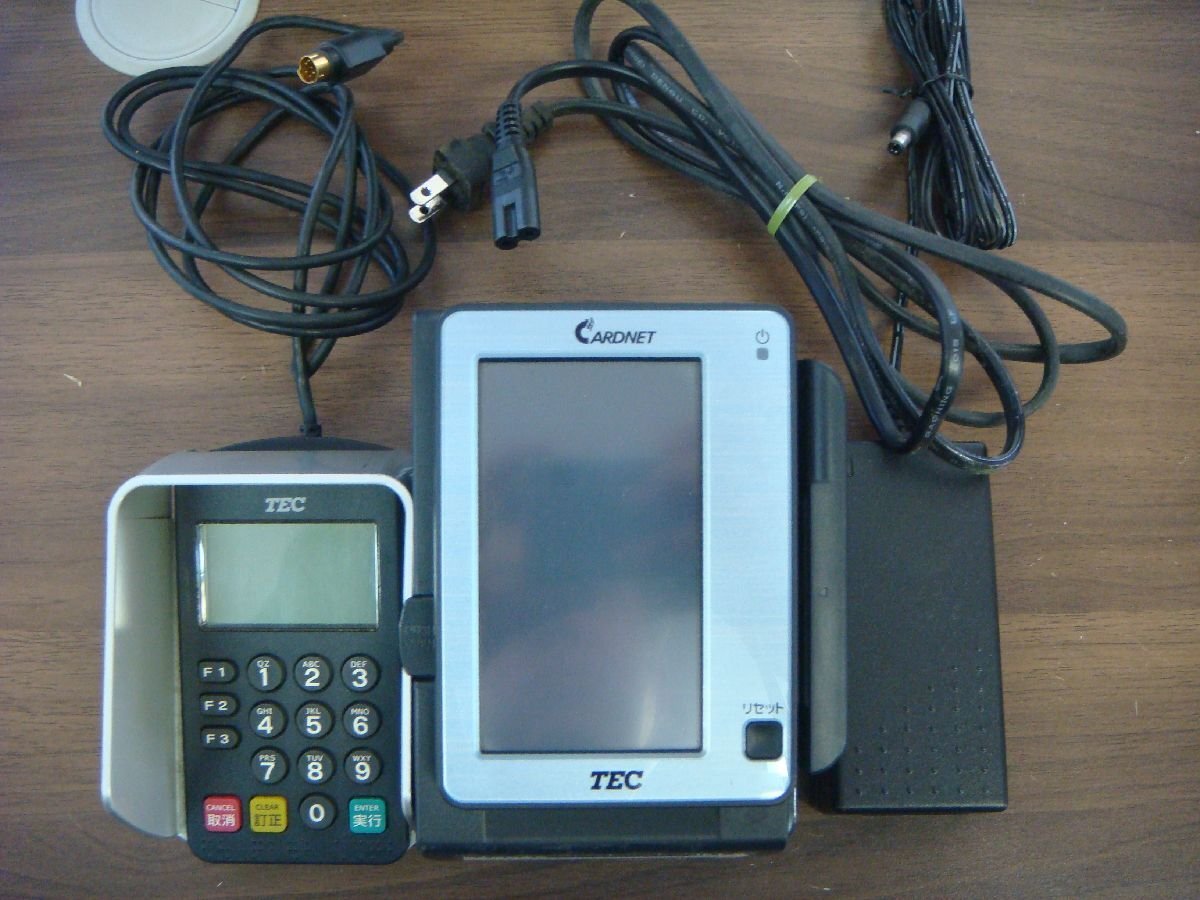YS/K06AC-DA1 通電OK TEC 東芝テック カード決済 ターミナルセット CARDNET EFT-POS CT-4100-J220-R PINPAD PADCT-4100-A110 ...