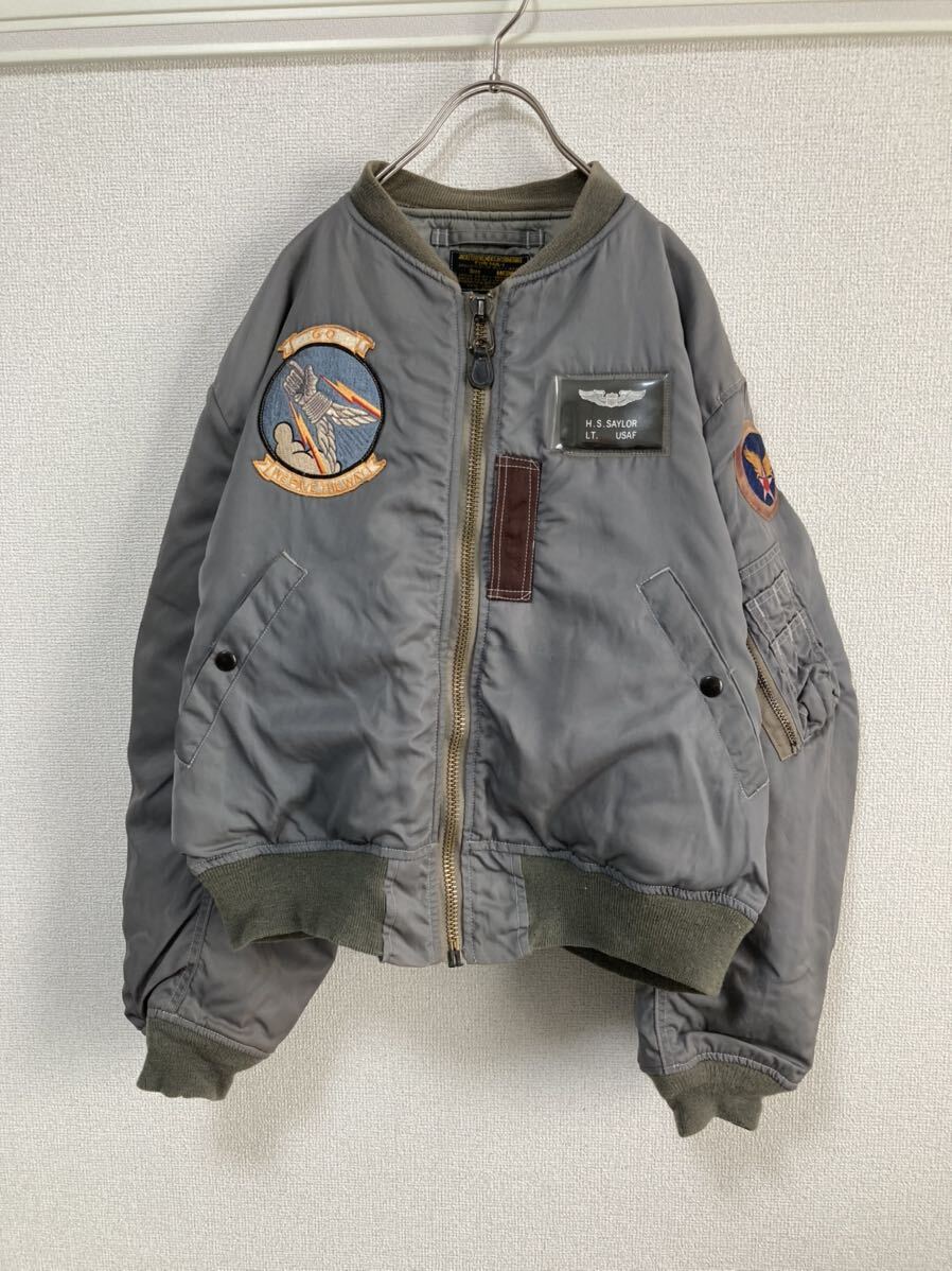 Pherrow's フェローズ MA-1 フライトジャケット ミリタリー USAF ワッペン カーキ サイズM 50s 60s L-2B CWU-45 AVIREX ALPHA 米軍(Mサイズ ...