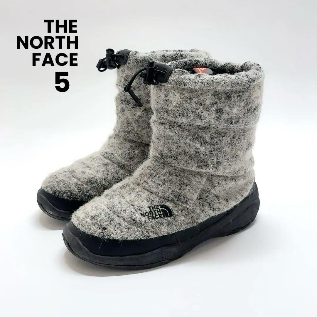 ザ ノースフェイス ヌプシブーティー WPウール ブーツ 23cm グレー Nuptse Bootie WP Wool Luxe II ...