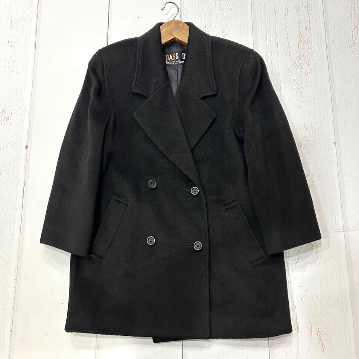 AB 着心地抜群 ' モデル' DAKS ENGLAND ダックス カシミヤ混 WOOL メルトンウール ショート丈 Pコート ピーコート 7AR アウター(Sサイズ)｜売買されたオークション ...