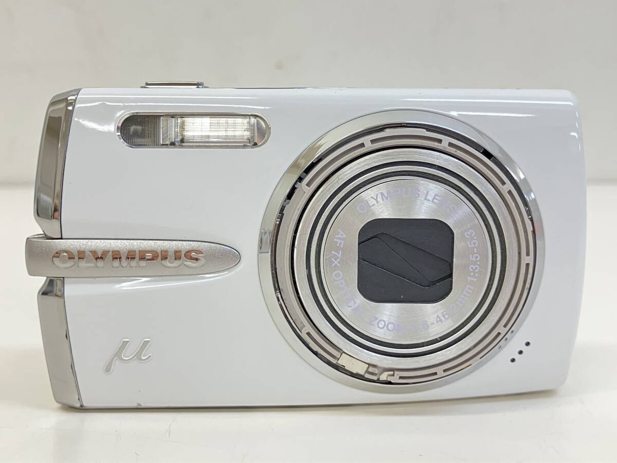 19257 岡701-339 カメラ OLYMPUS μ1020 オリンパス ミュー 本体 ホワイト 白 コンパクト デジカメ 破損有 ...