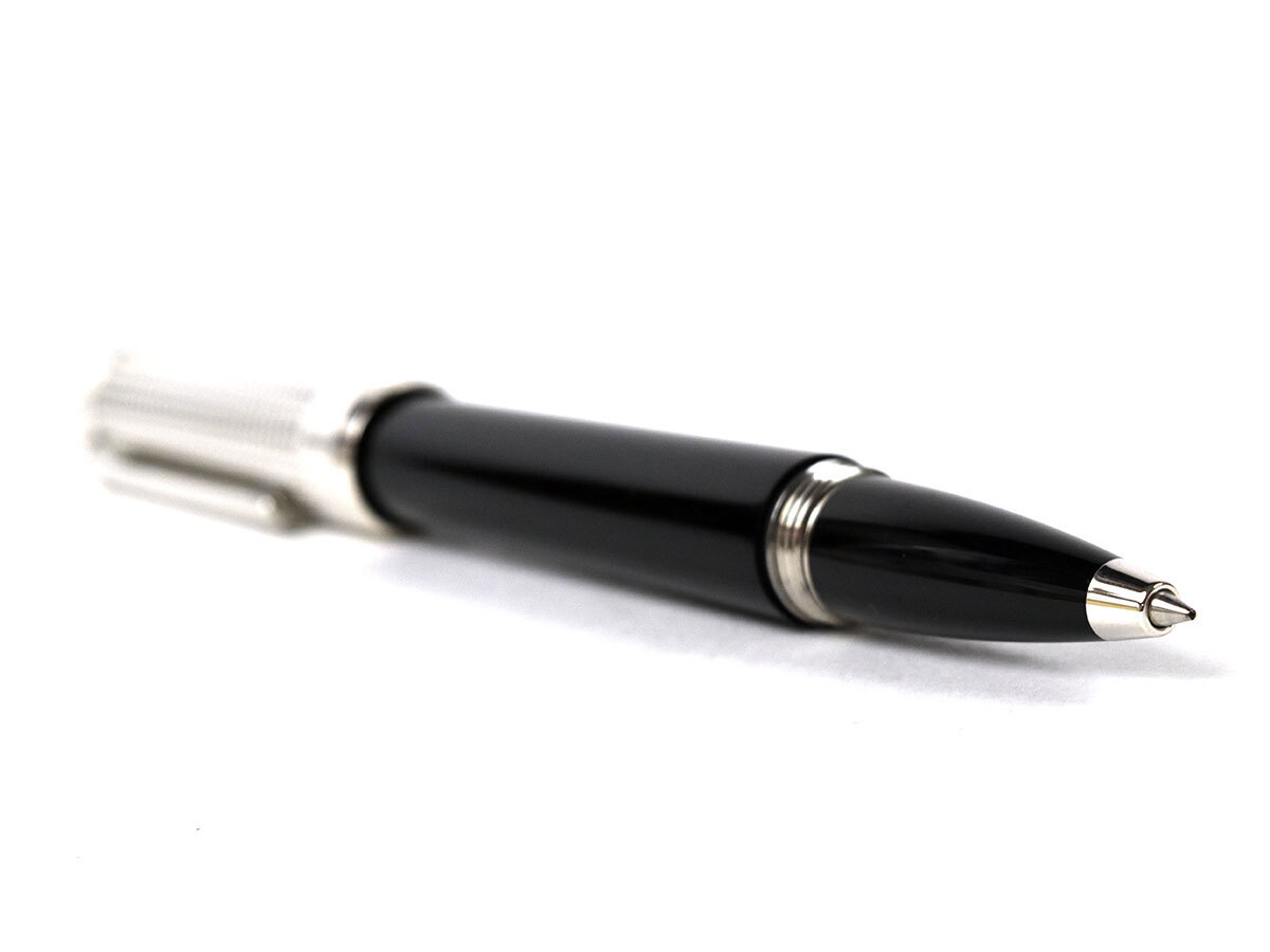 209685〇 筆記確認済 Cartier カルティエ パシャ ボールペン ST220007 メタル 樹脂 シルバー ブラック 黒 箱 ケース ...