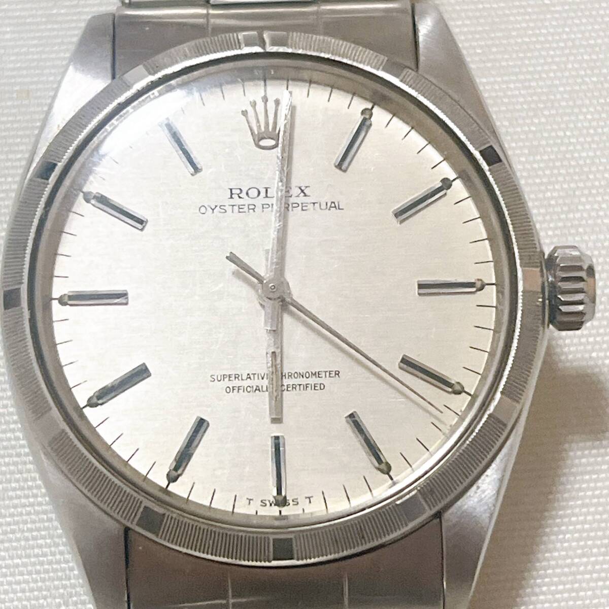 1000円スタート ロレックス オイスター パーペチュアル 1003 7205 リベット 出べそブレス FF60 モザイク文字盤 スイート ...
