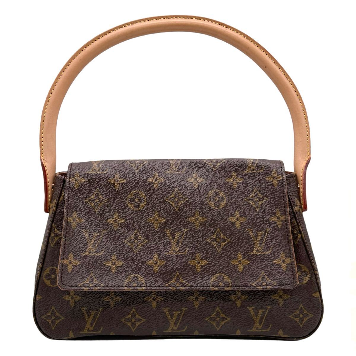 LOUIS VUITTON ルイヴィトン モノグラム ミニルーピング ハンドバッグ ショルダーバッグ M51147 LV ヴィトン ルーピング ...
