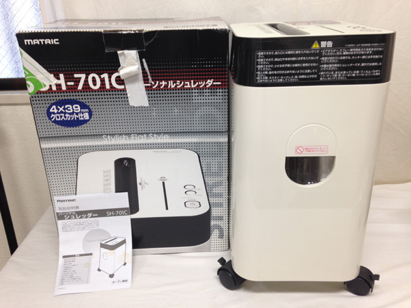 パーソナルシュレッター MATRIC SH-701C(シュレッダー)｜売買されたオークション情報、yahooの商品情報をアーカイブ公開 ...