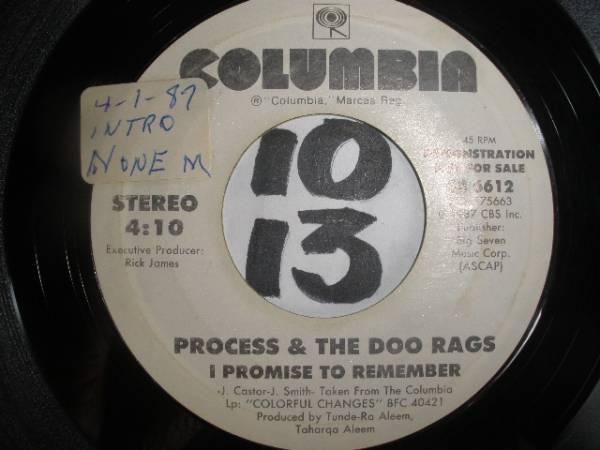 試聴PROCESS & THE DOO RAGS I PROMISE TO REMEMBER RAP EX+(R&B、ソウル)｜売買された ...