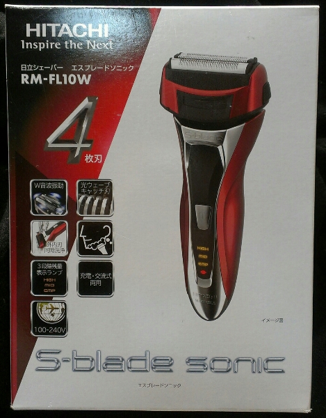 日立シェーバー S-blade sonic 4枚刃 RM-FL10W R(日立)｜売買されたオークション情報、yahooの商品情報をアーカイブ ...