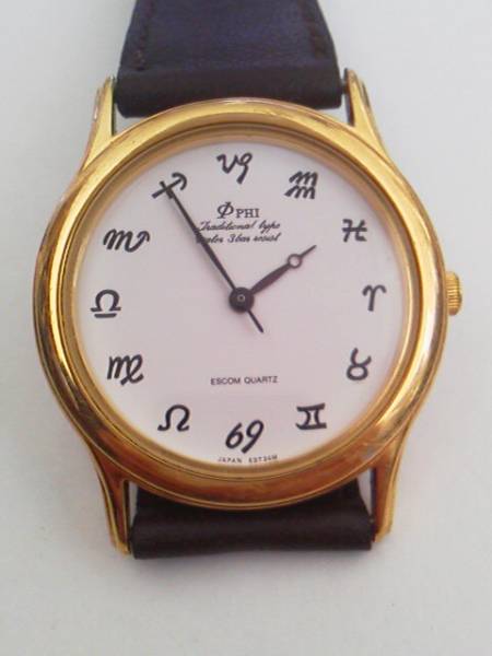 PHI ESCOM QUARTZ 12星座文字 インデックス腕時計 稼働(その他)｜売買されたオークション情報、yahooの商品情報を ...