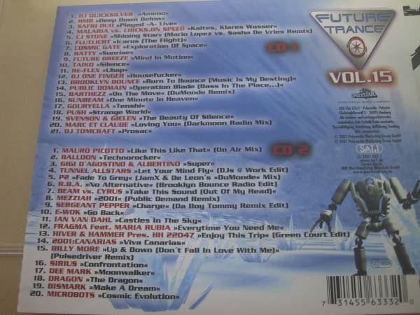 FUTURE TRANCE VOL.15 2CD DJ QUICKSILVER SAFRI DUO トランス(トランス)｜売買されたオークション情報、yahooの商品情報をアーカイブ公開 ...