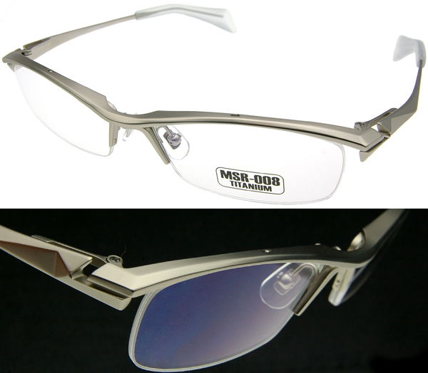 MSR-008 TITANIUM C2 マットシルバー チタン製(ナイロール、ハーフリム)｜売買されたオークション情報、yahooの商品情報をアーカイブ公開 - オークファン（aucfan.com）