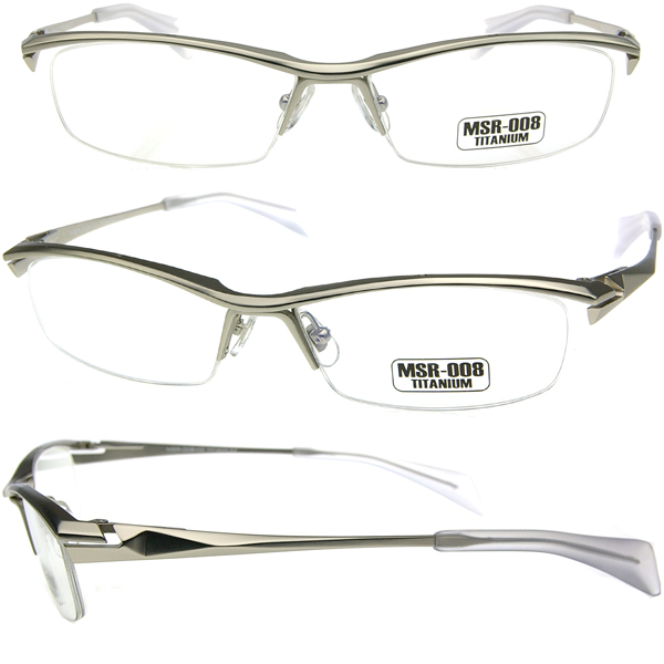 MSR-008 TITANIUM C2 マットシルバー チタン製(ナイロール、ハーフリム)｜売買されたオークション情報、yahooの商品情報をアーカイブ公開 - オークファン（aucfan.com）