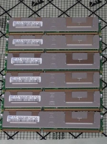 SAMSUNG PC3-8500R 4GB×6枚=計24GB PGBRM4EG2 サーバー用(4GB)｜売買されたオークション情報、yahoo ...