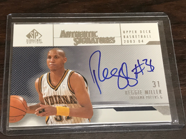 2003-04 Sp Signature REGGIE MILLER Auto レジー ミラー サインカード HOF Pacers ...
