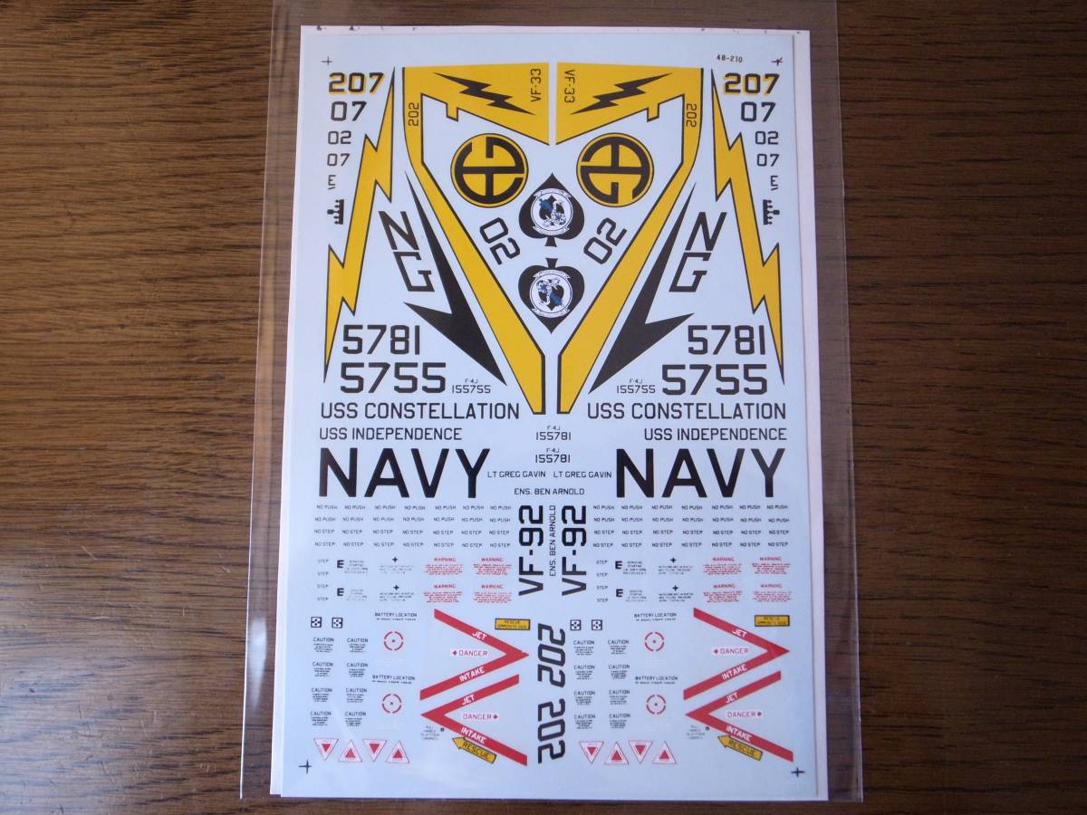 デカール MICROSCALE DECAL 1/48 F-4J s VF-92 ＆ VF-33 ファントムⅡ(アメリカ)｜売買された ...