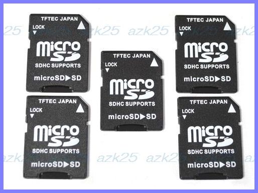 microSD→SD変換アダプター 5枚 microSDHC microSDXC対応 バルク品 micro-SDB x5(記録用メモリ)｜売買されたオークション情報、yahooの商品情報を ...