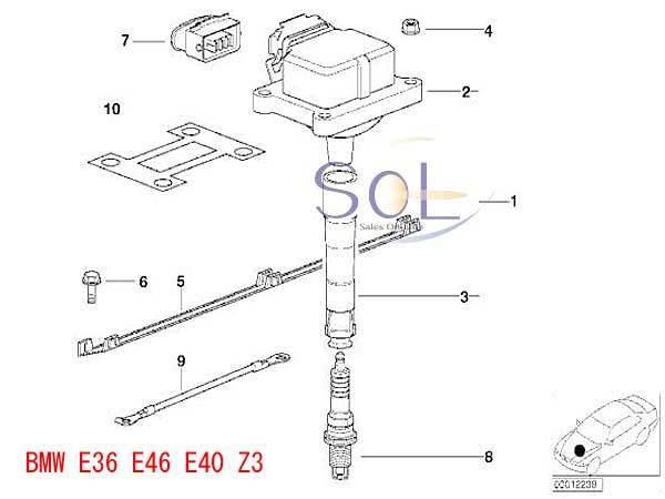 BMW E36 E46 E39 イグニッションコイル 型 6本セット 320i 323i 325i 330Ci 330i 330xi 525i ...