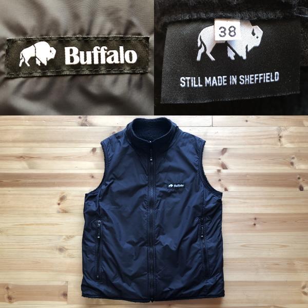 BUFFALO SYSTEMS REVERSIBLE BELAY VEST 38 Black / Black バッファローシステムズ インナーダウン ベスト Engineered ...