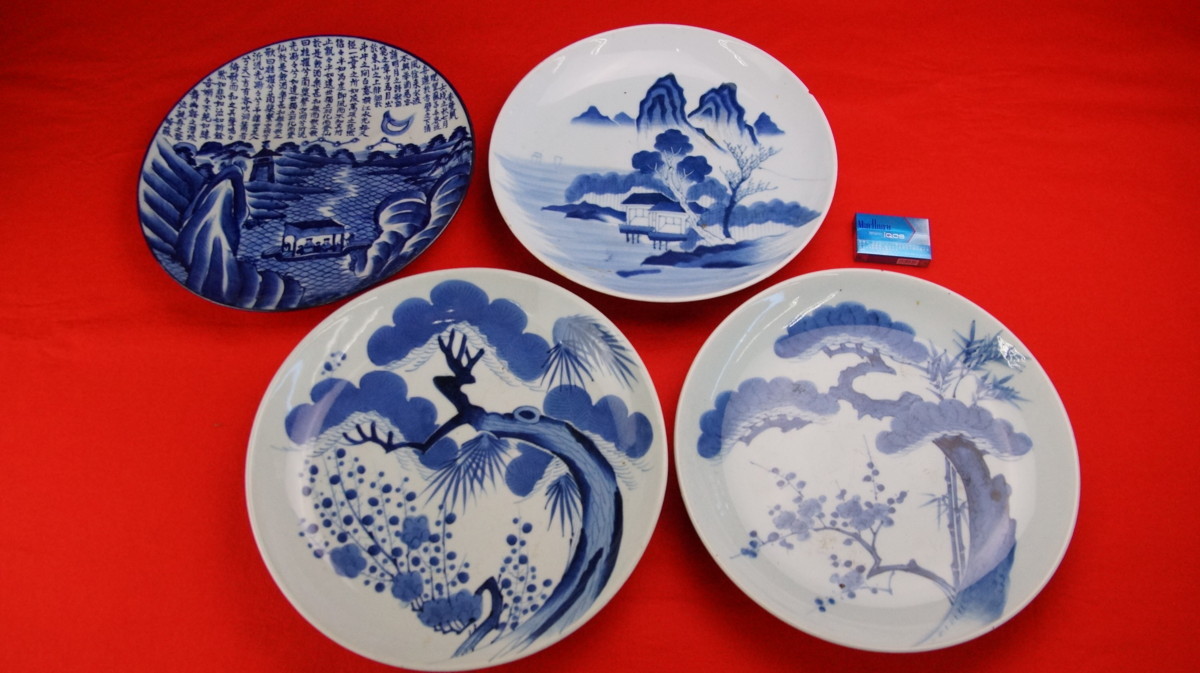 z159 古伊万里 大皿 松竹梅文 山水図 大谷庵 藤古製 染付 赤壁賦 まとめて 1尺1寸 4枚(染付)｜売買されたオークション情報、yahooの商品情報をアーカイブ公開 - オークファン ...