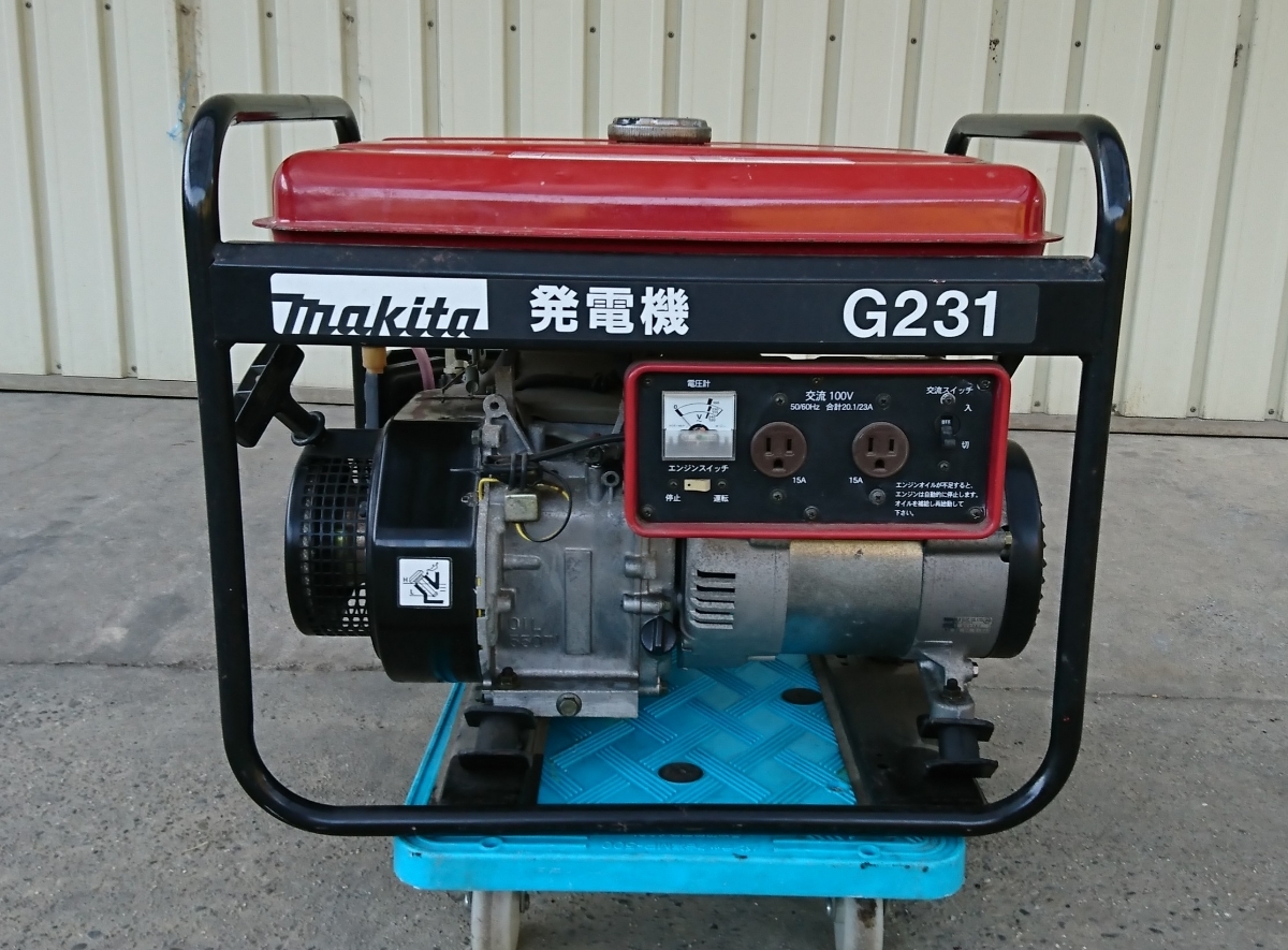 マキタ ガソリンエンジン発電機 G231 100V 50 60Hz 和歌山県(発電機、変圧器、充電器)｜売買されたオークション情報、yahoo ...