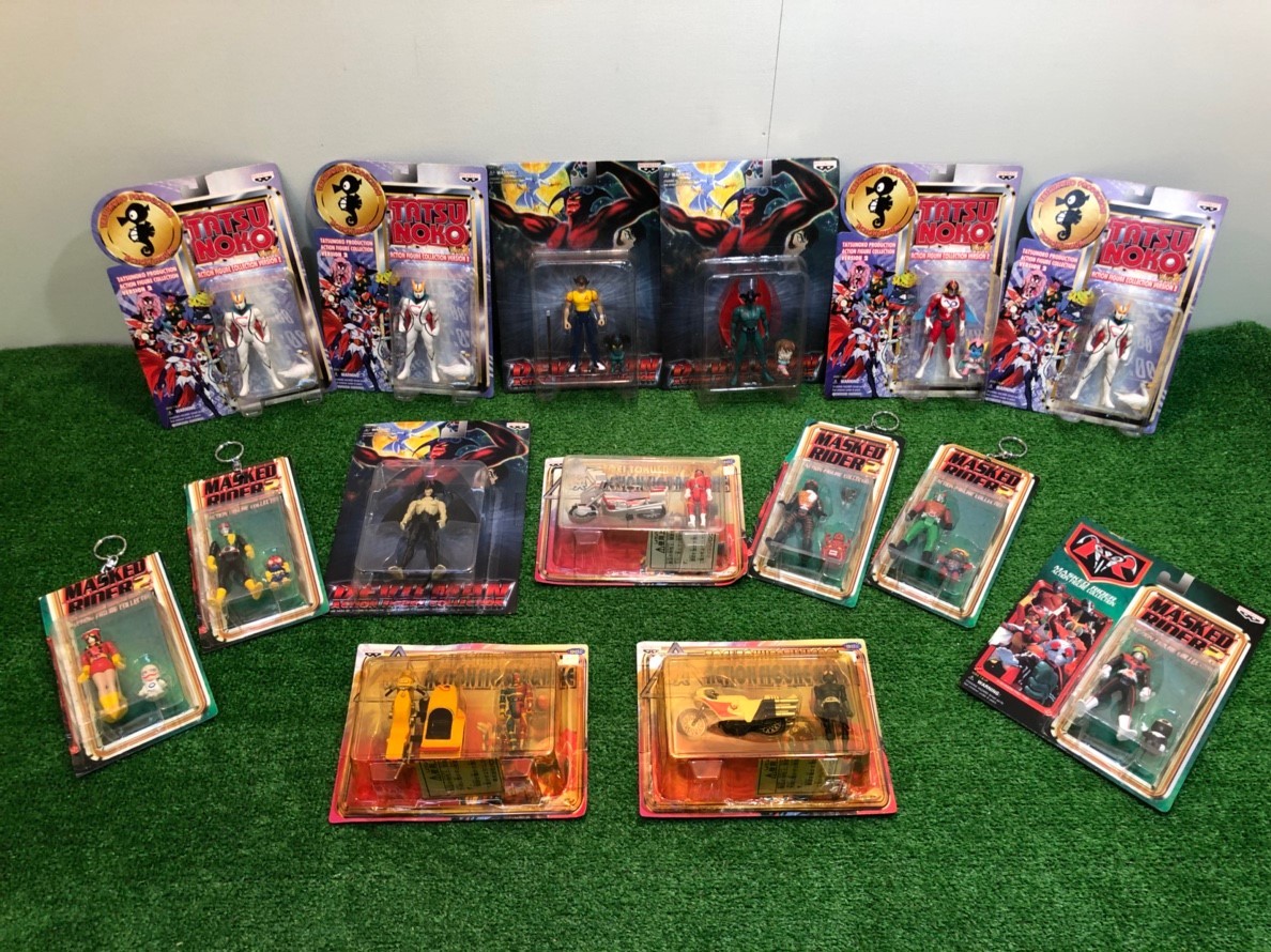 〇 MASKED RIDER 仮面ライダー TATSUNOKO タツノコ DEVILMAN デビルマン フィギュア バンプレスト まとめて ...