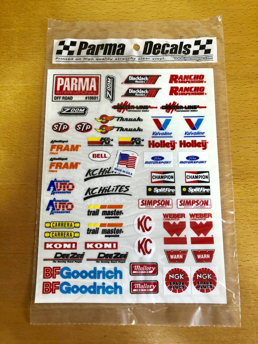 Parma Decals パーマ デカール メーカー スポンサー 1/10 クローラー RC等に NASCAR ナスカー アメ車 マッスルカー ...