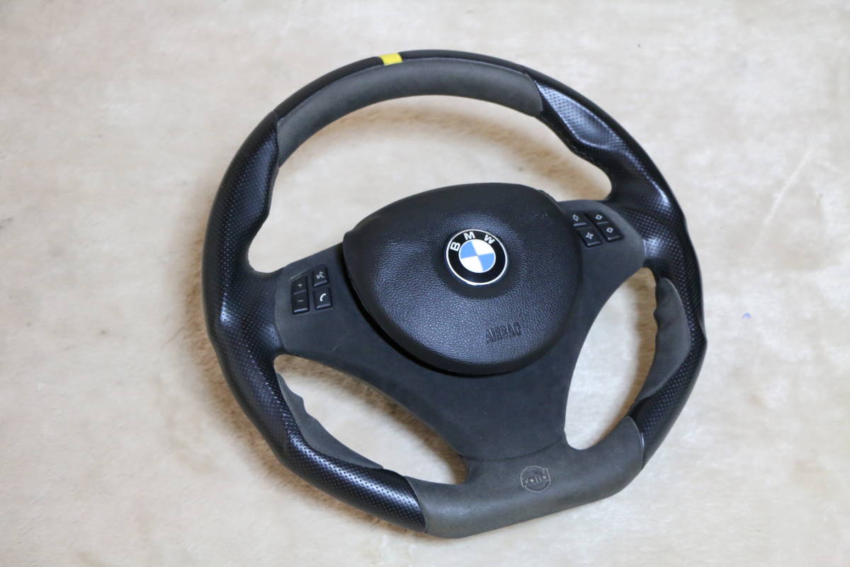 超 BMW E90系 E91 E92 E93 Mスポーツ M3 320 325 330 335 RAID製 スーパースポーツステアリング ハンドル アルカンターラ(ステアリング、ハンドル本体 ...