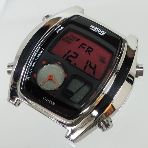 CITIZEN/シチズン INDEPENDENT/インディペンデント クォーツ デジアナ腕時計 C351-L16673 電池交換済(その他 ...