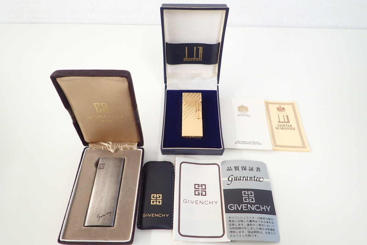 ダンヒル ゴールド ジバンシー シルバー ガスライター 2本セット dunhill GIVENCHY 箱付き ジバンシィ 管TYK12029EG(ダンヒル)｜売買されたオークション情報 ...