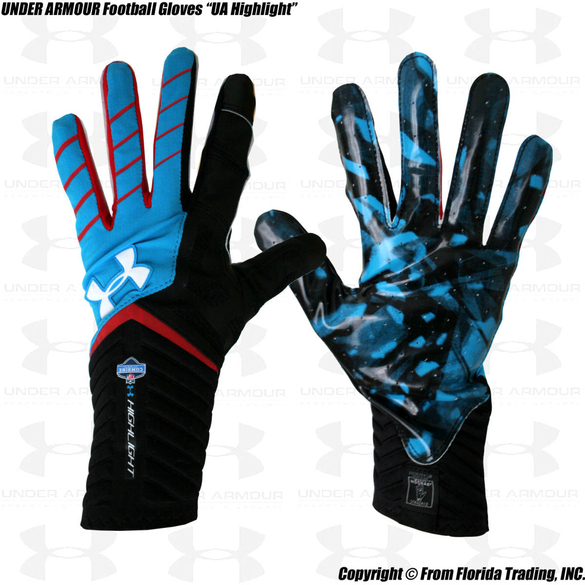 アンダーアーマー アメフト用グローブ “UA ハイライト” L 水色/黒 1240110-419(グローブ)｜売買されたオークション情報、yahooの商品情報をアーカイブ公開 - オークファン ...
