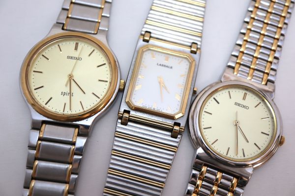 1円まとめ セイコー 7N01-6A70&2F50-5950&7N01-6G80 QZ 3本セット メンズ LL36(その他)｜売買された ...