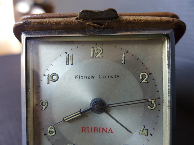 珍品 当時物 稼動品 コンパクト目覚まし時計 Kienzle-Crometa RUBINA 2針 取外式 ドイツ製 レトロ アンティーク時計 ...