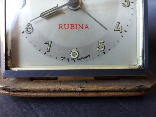 珍品 当時物 稼動品 コンパクト目覚まし時計 Kienzle-Crometa RUBINA 2針 取外式 ドイツ製 レトロ アンティーク時計 ...