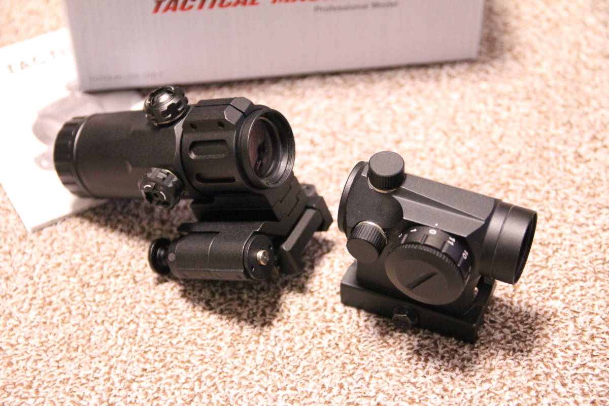 ノーベルアームズ NOVEL ARMS COMBAT T1 3X TACTICAL Magnifie セット ドットサイト マグニファイヤ ...