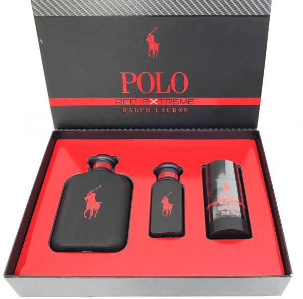 ☆新品未使用 ポロ ラルフローレン RED EXTREME レッド エクストリーム 香水 デオドラントスティック 3点セット ZI-3700 ...