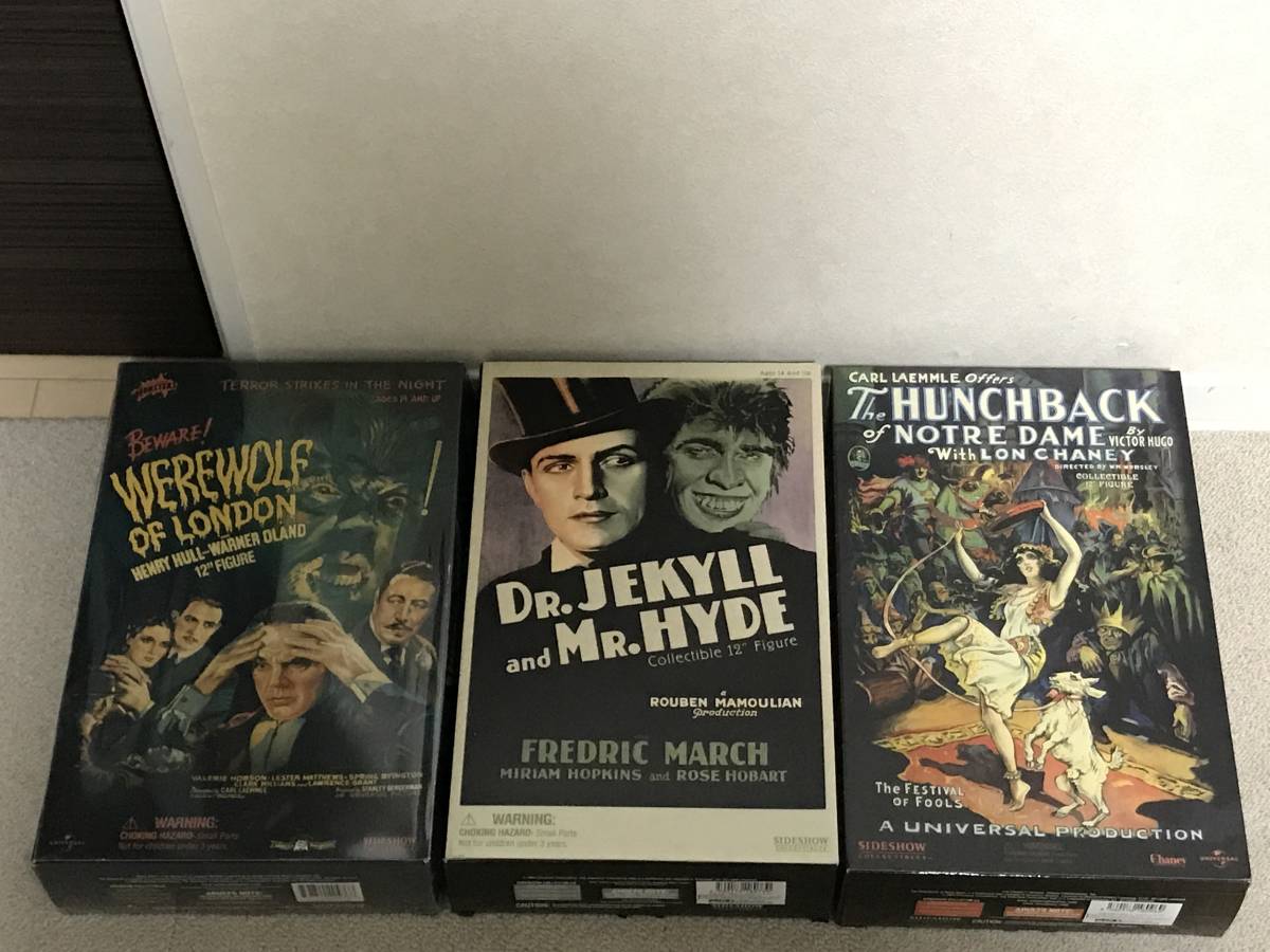YY1903033uySIDESHOW フィギュア 3点セット Werewolf Of London Dr.jekyll And Mr ...