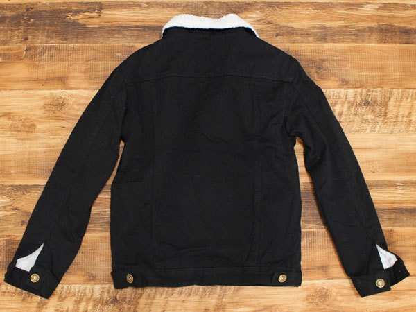 1円スタート 冬物 Sサイズ 国内未発売 JEANS DATUN メンズ 裏ボア デニム Gジャン ジャケット ブルゾン ブラック(Sサイズ ...