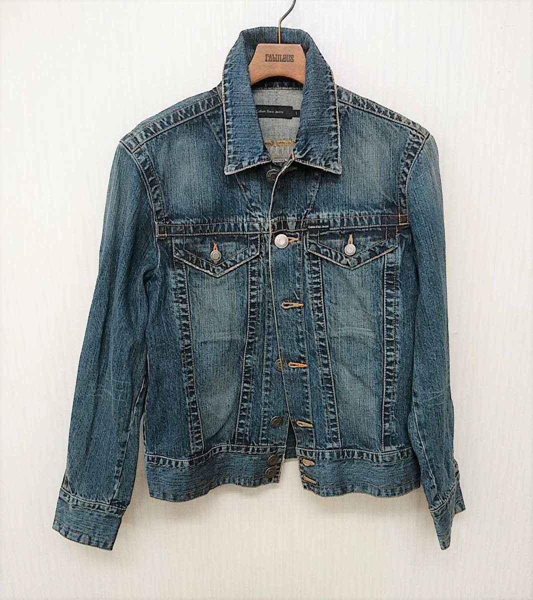 J4 カルバンクライン ジーンズ Calvin Klein Jeans デニムジャケット Gジャン サイズ L(ジャンパー、ブルゾン)｜売買さ ...