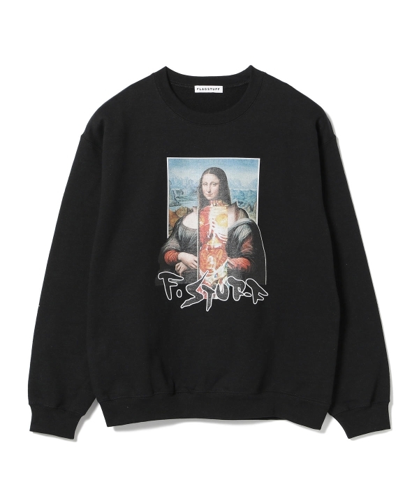 FLAGSTUFF 19SS モナリザ クルーネック スウェット MONALISA Sweatshirt フラッグスタッフ M BLACK(Mサイズ)｜売買されたオークション情報、yahooの ...